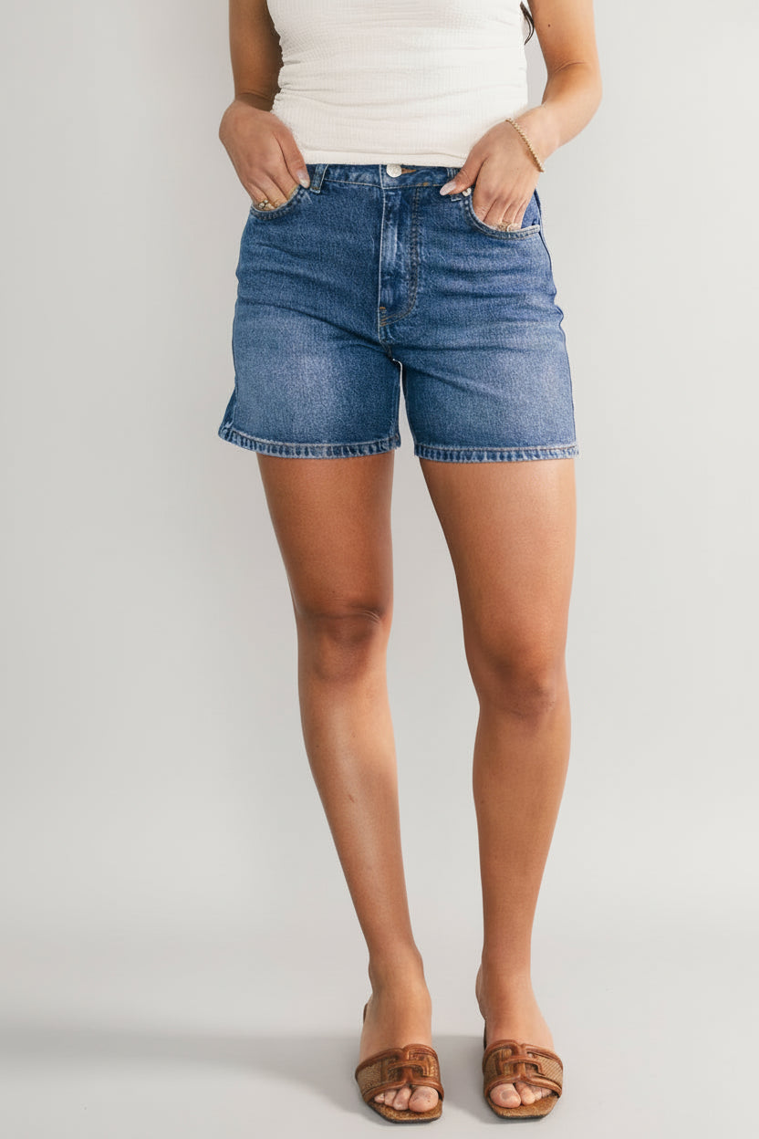TEKSPARK TEKSPARK Lennon High Rise Jean Shorts